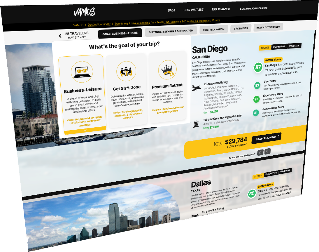 Get Started | VAMOS | Group Travel Made Easy